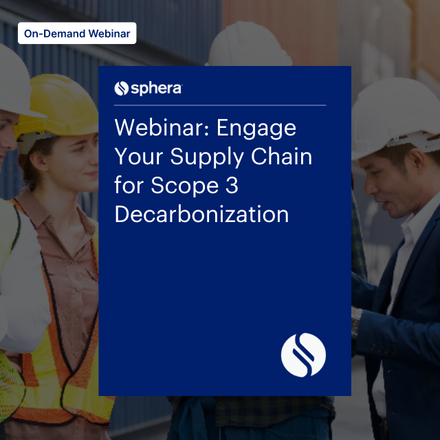 Engage Your Supply Chain for Scope 3 Decarbonization Webinar